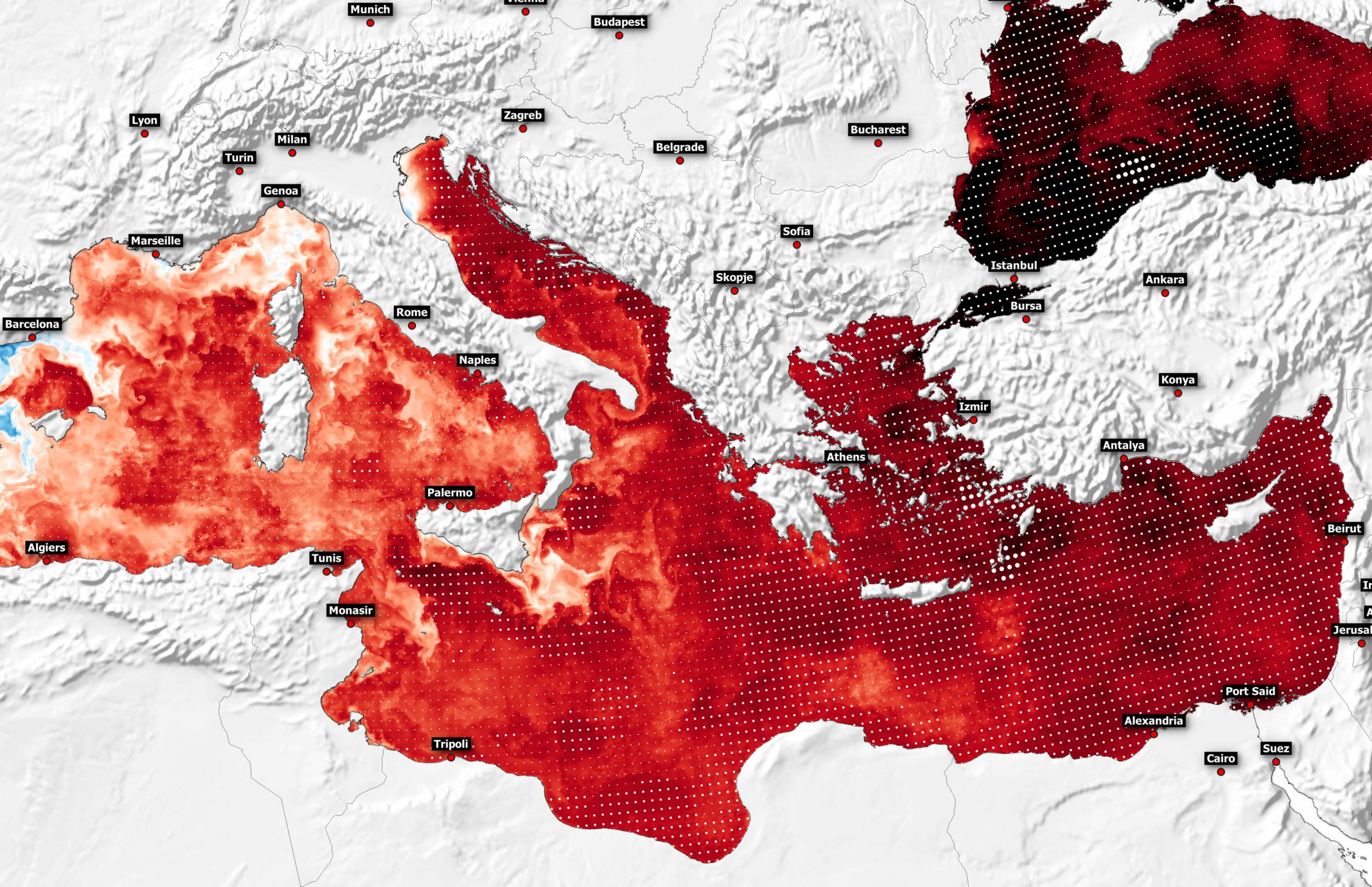 Η θερμοκρασία της θάλασσας στην Μεσόγειο στα μέσα Νοεμβρίου 2023 ...