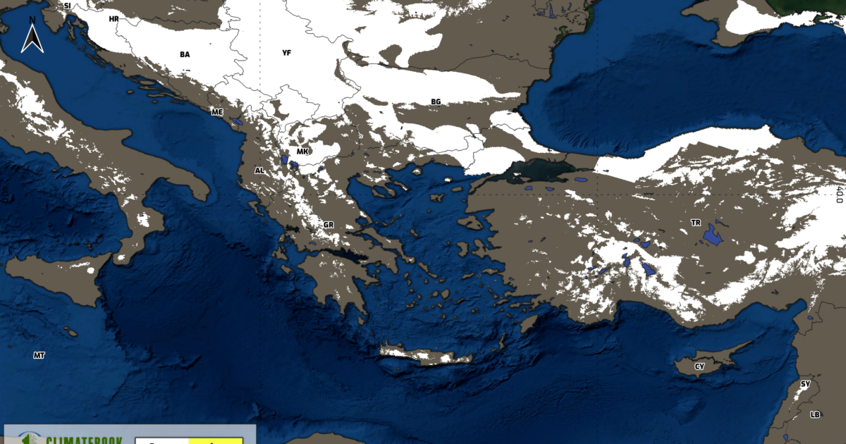 Η χιονοκάλυψη στα Βαλκάνια στα μέσα Ιανουαρίου 2022 - climatebook