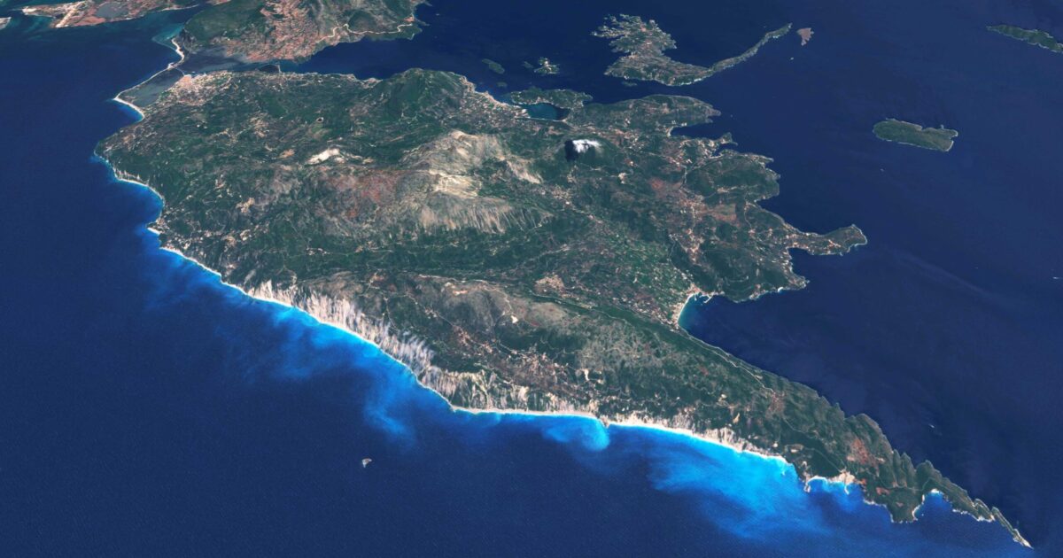 Δορυφορική εικόνα πολύ υψηλής ανάλυσης - Λευκάδα - climatebook